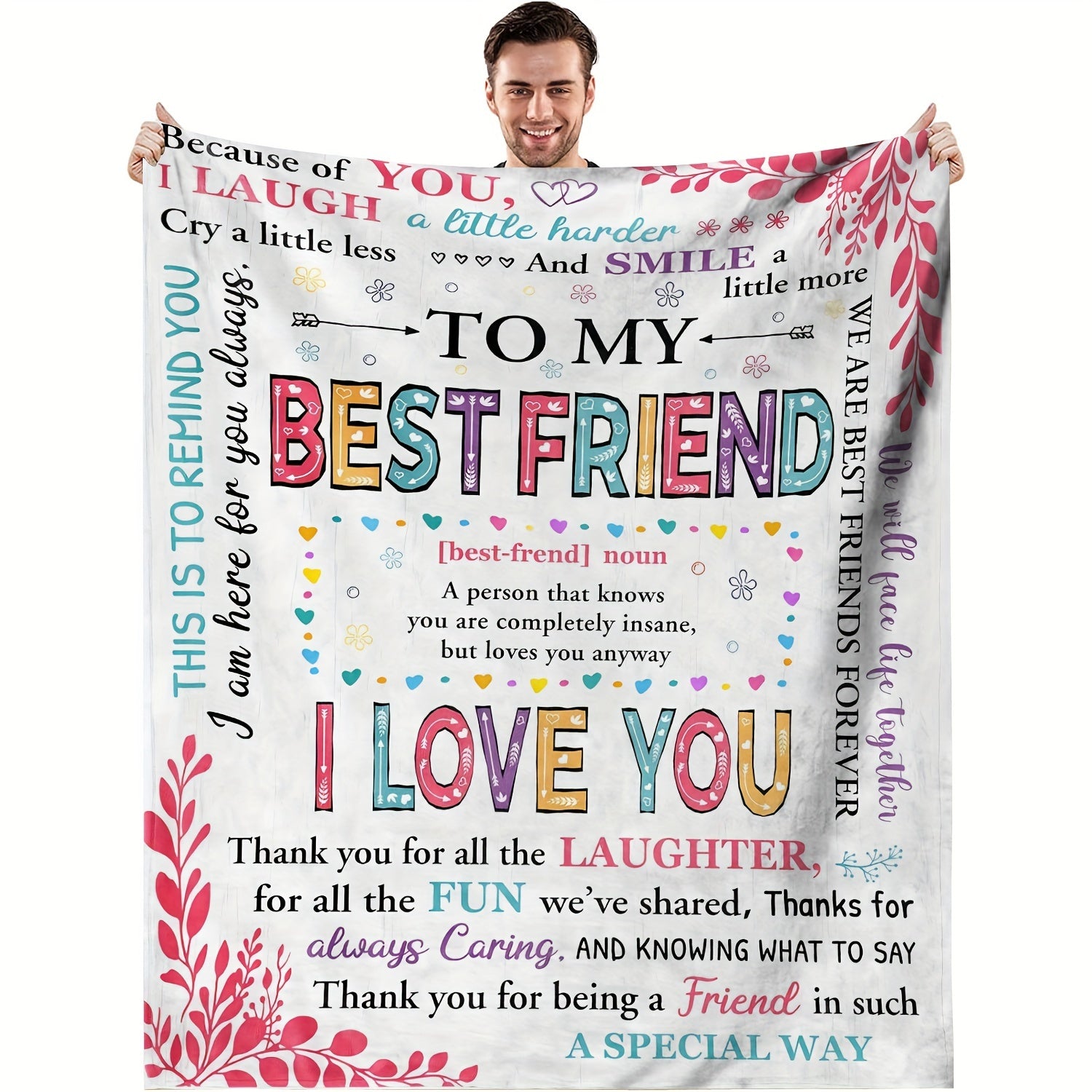 Cozy Flannel Shawl Blanket | Perfect Gift for Best Friends | Soft & Wa ...